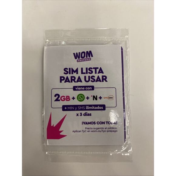 wom | Cell Phones & Accessories | Wom 4g Lte Colombia Travel Sim Card ...